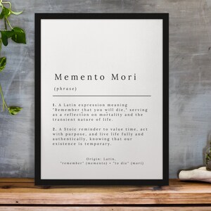 Memento Mori: Dictionary Edition - Digital Print - Etsy