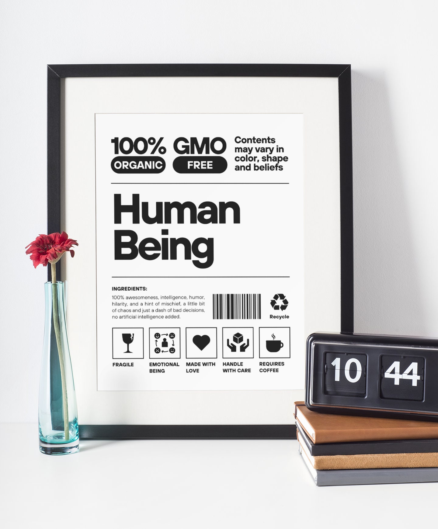 Human Label Digital Poster - Etsy
