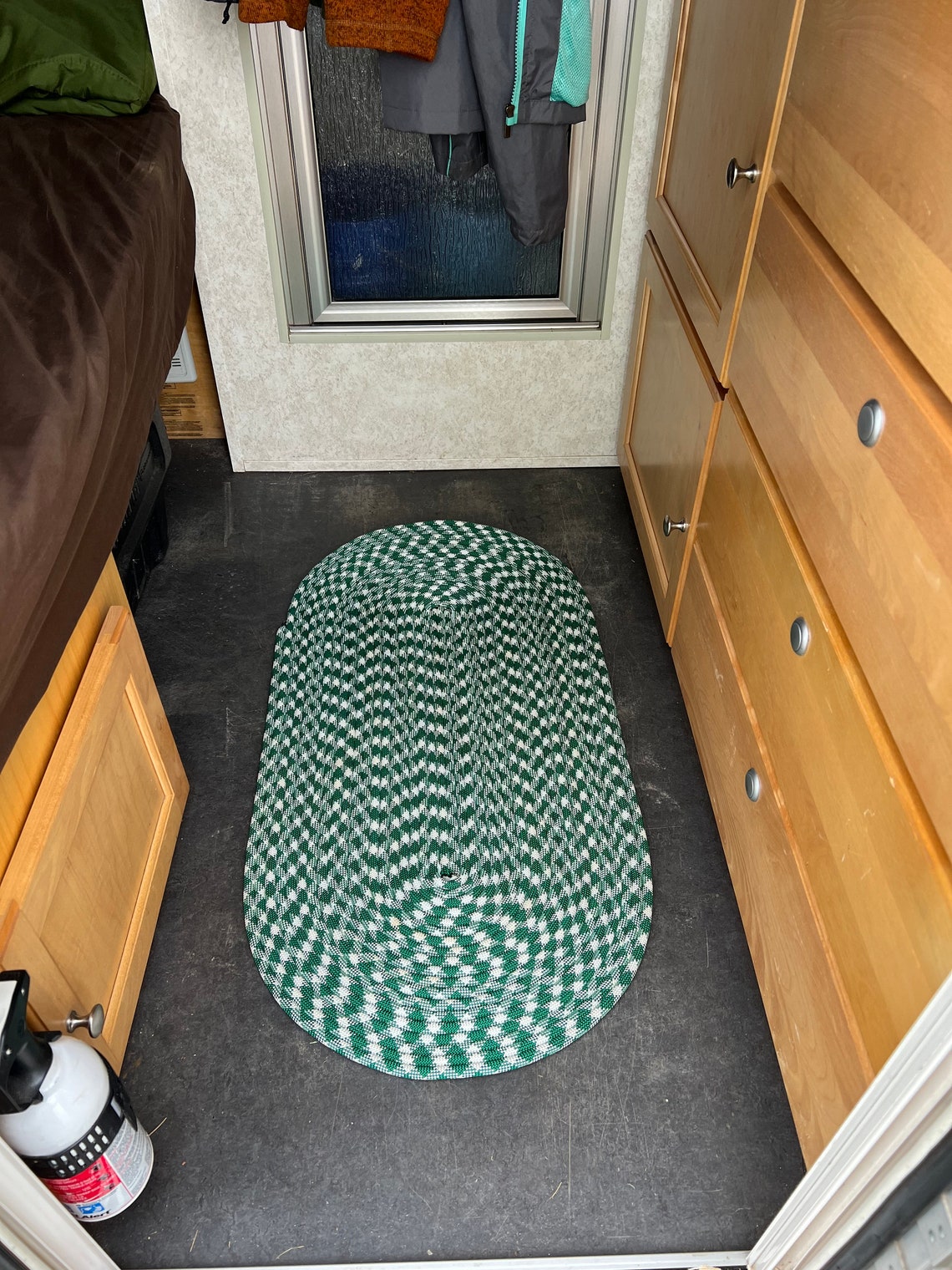 Upcycled Rock Climbing Rope Rug. Handmade Mat for Doorway, Camping ...