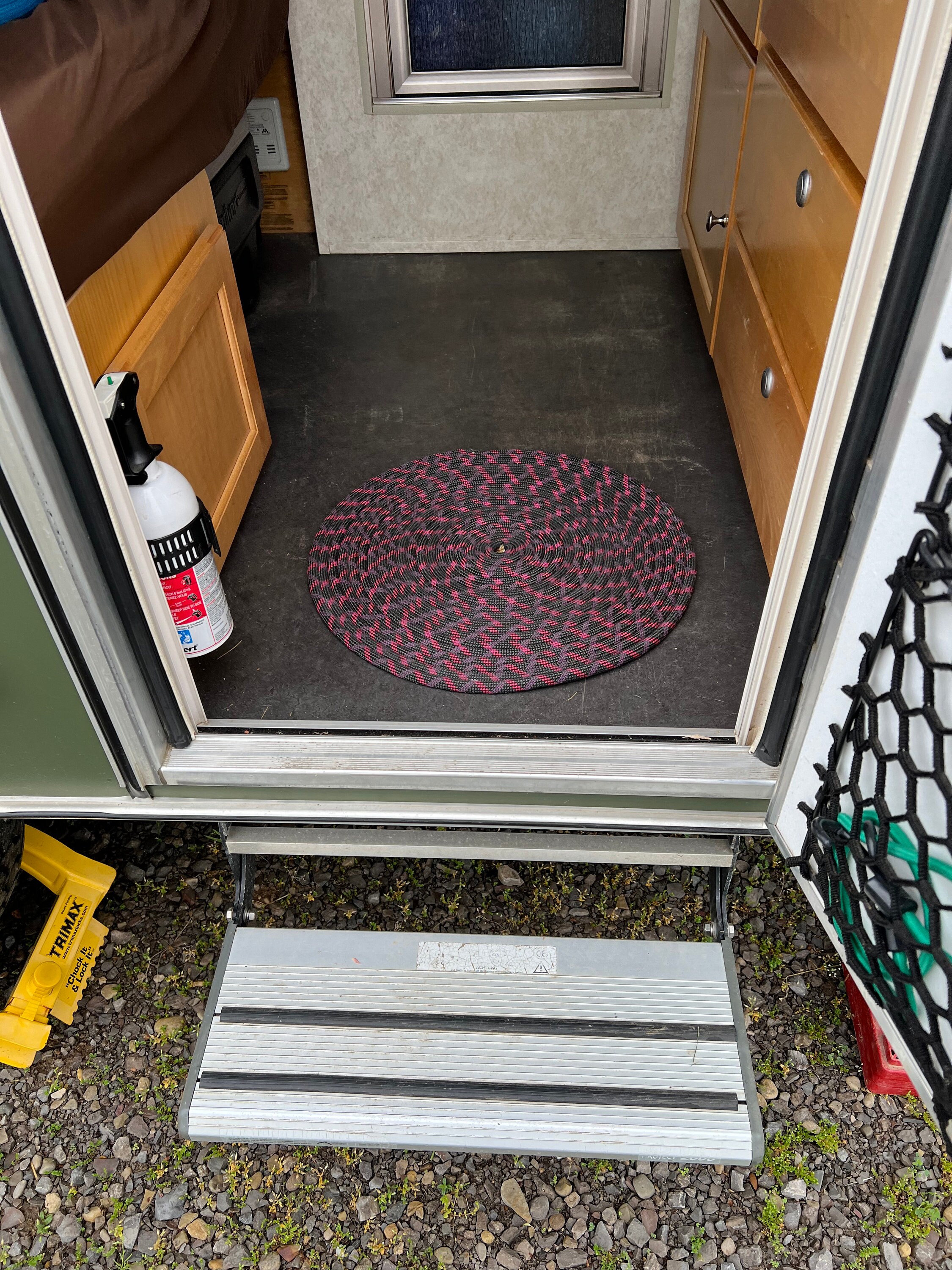 Handmade Spiral Mat Made From Retired Rock Climbing Rope. Doormat for ...