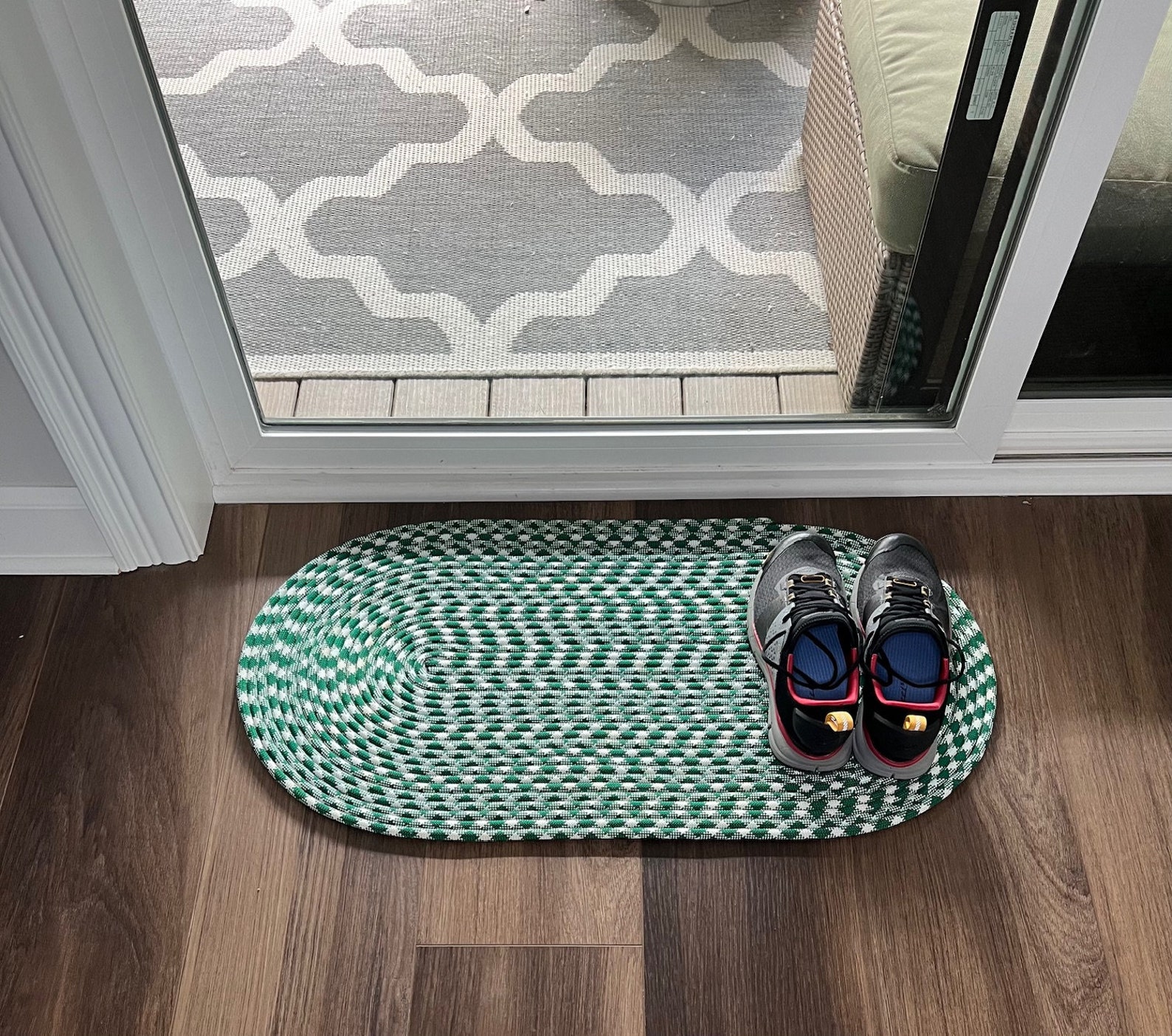 Upcycled Rock Climbing Rope Rug. Handmade Mat for Doorway, Camping ...