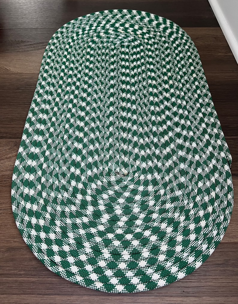 Upcycled Rock Climbing Rope Rug. Handmade Mat for Doorway, Camping ...