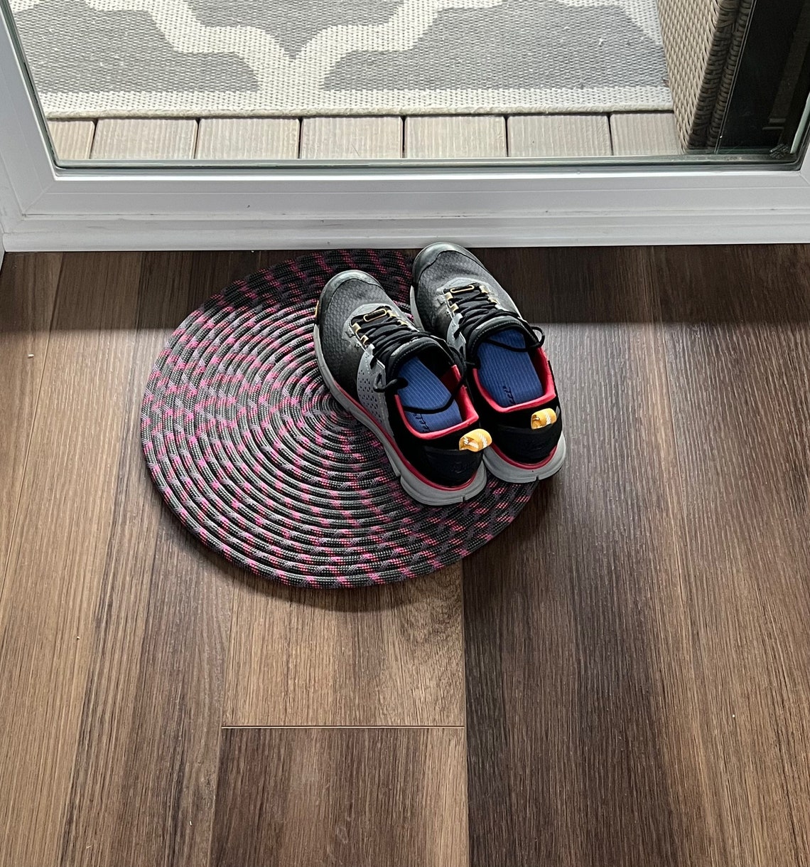 Handmade Spiral Mat Made From Retired Rock Climbing Rope. Doormat for ...