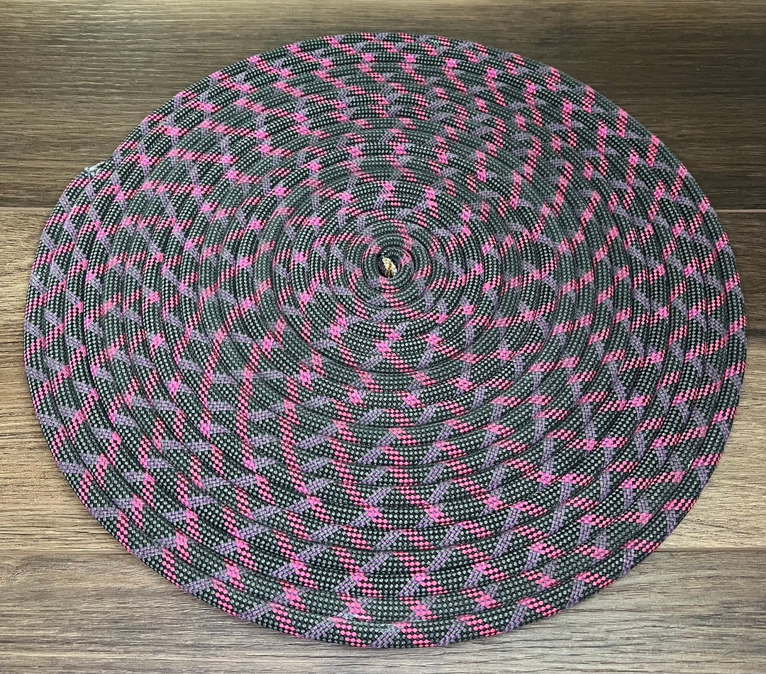 Handmade Spiral Mat Made From Retired Rock Climbing Rope. Doormat for ...