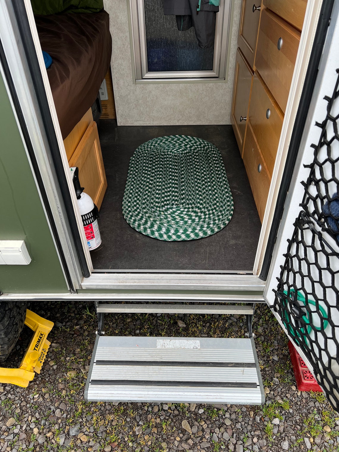 Upcycled Rock Climbing Rope Rug. Handmade Mat for Doorway, Camping ...