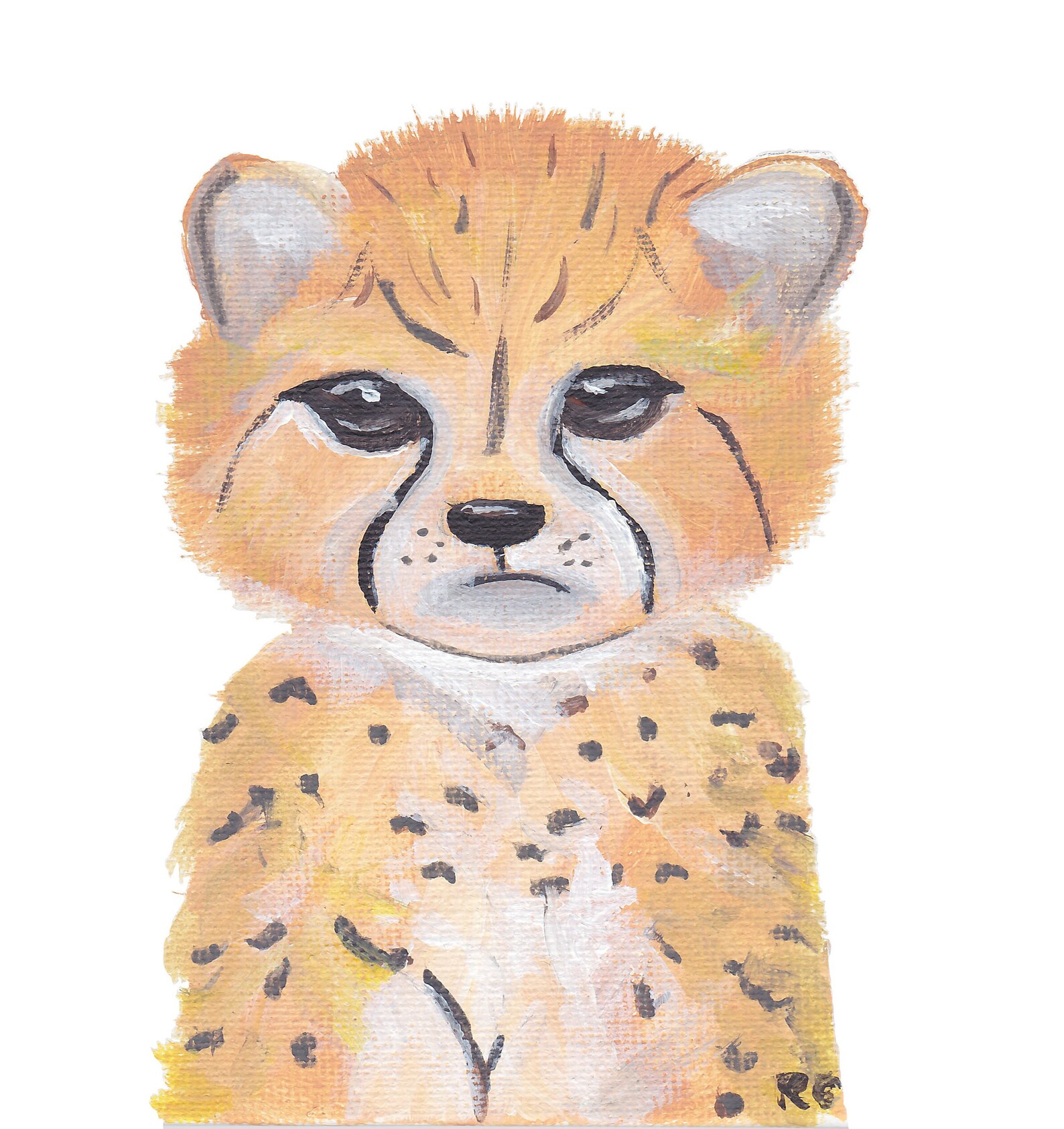 Hand Drawn Adorable Cheetah Digital Print File. Multiple Sizes Included ...