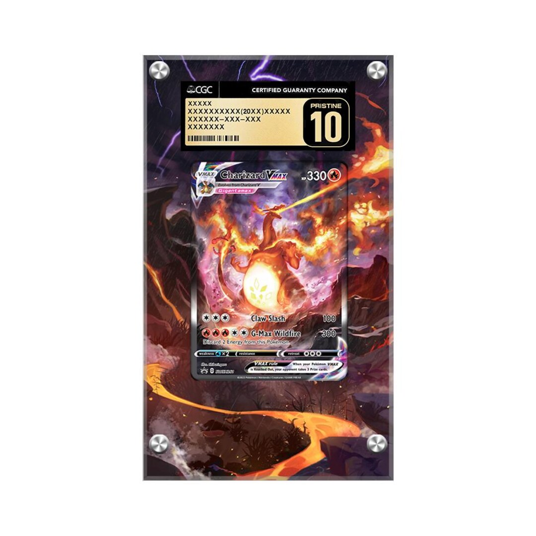 Charizard VMAX SWSH261 Pokémon Extended CGC Artwork Protective Display ...