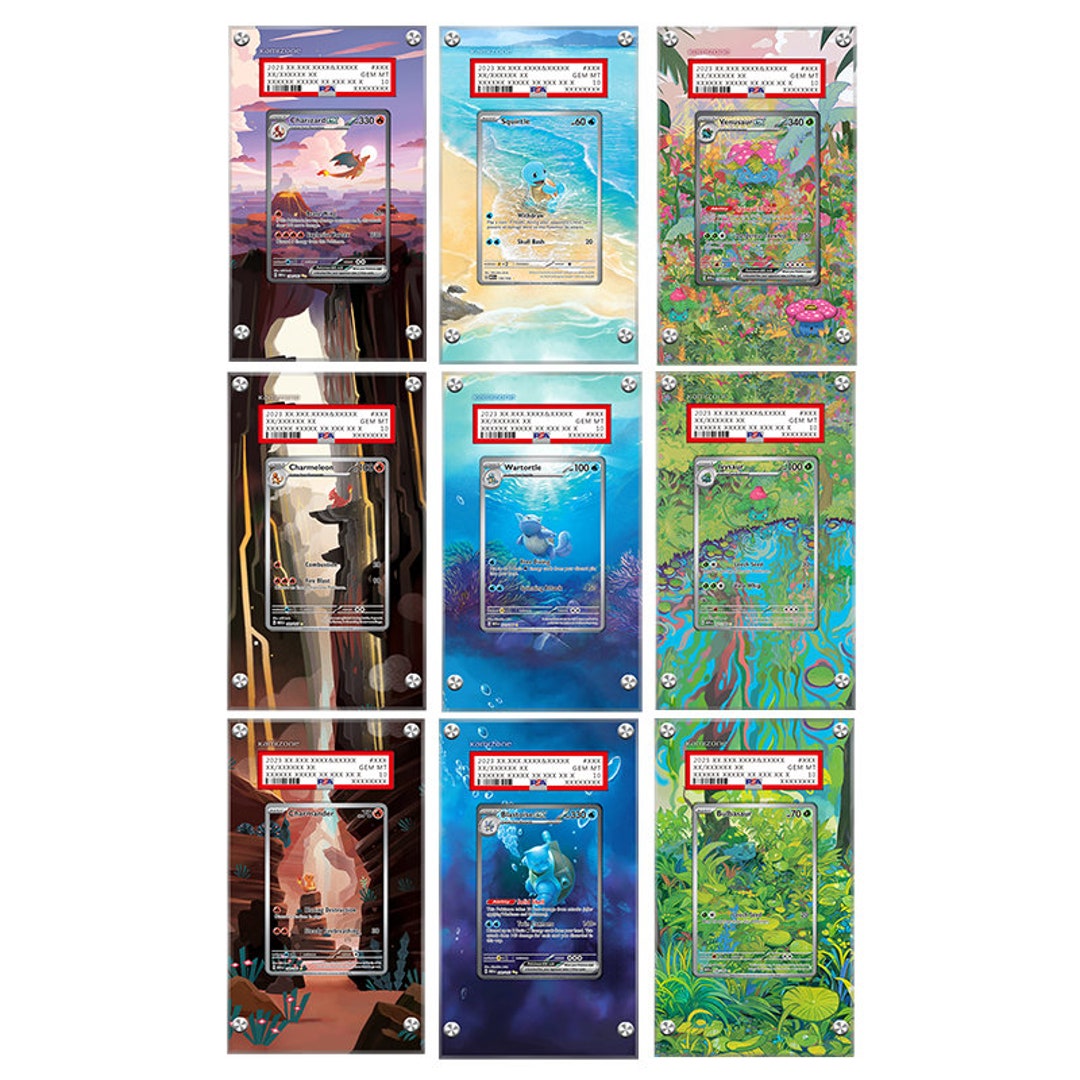 9 X 151 Starters Bundle - Pokémon PSA Extended Artwork Protective Card ...