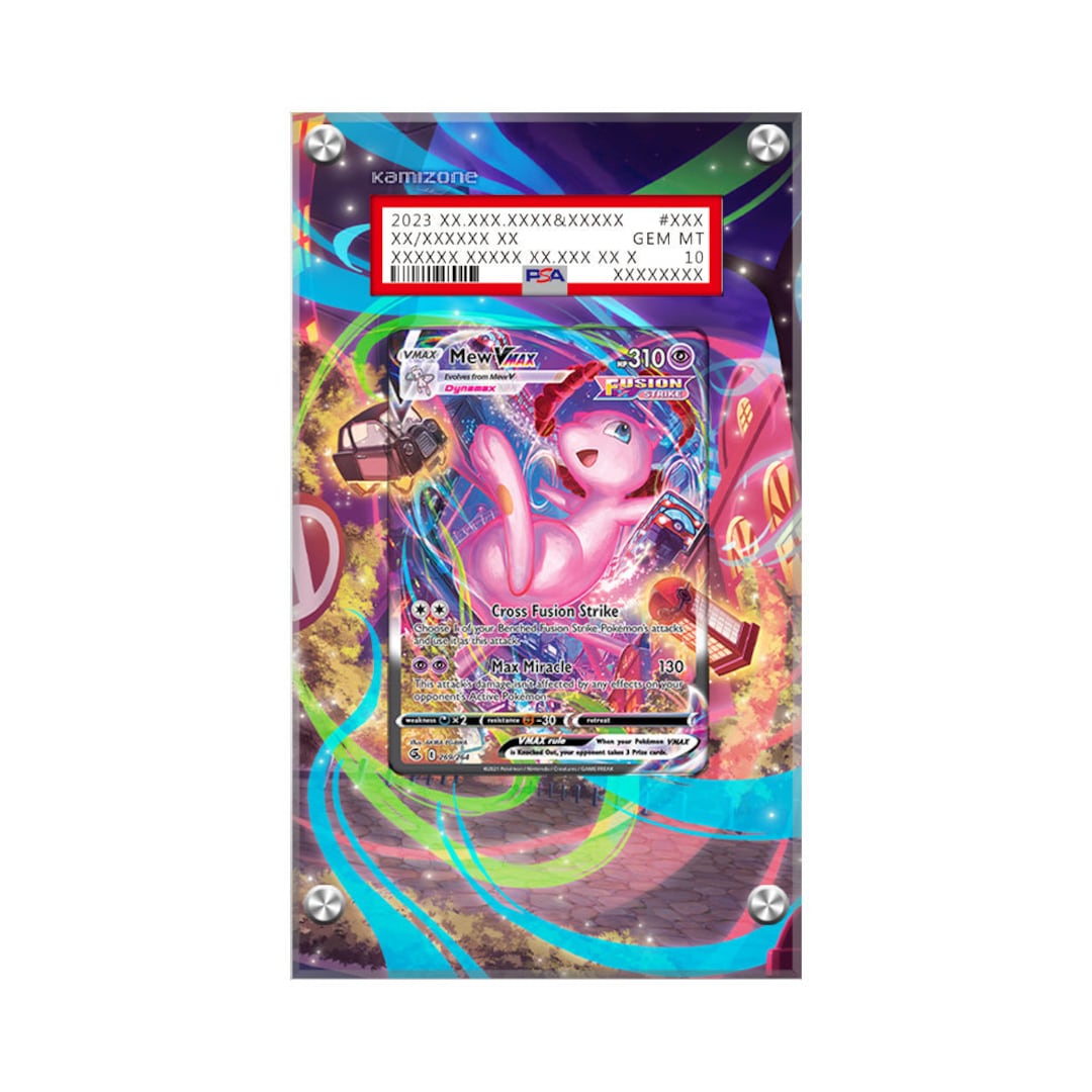 Mew VMAX 269/264 Pokémon Extended PSA Artwork Protective Display Case ...
