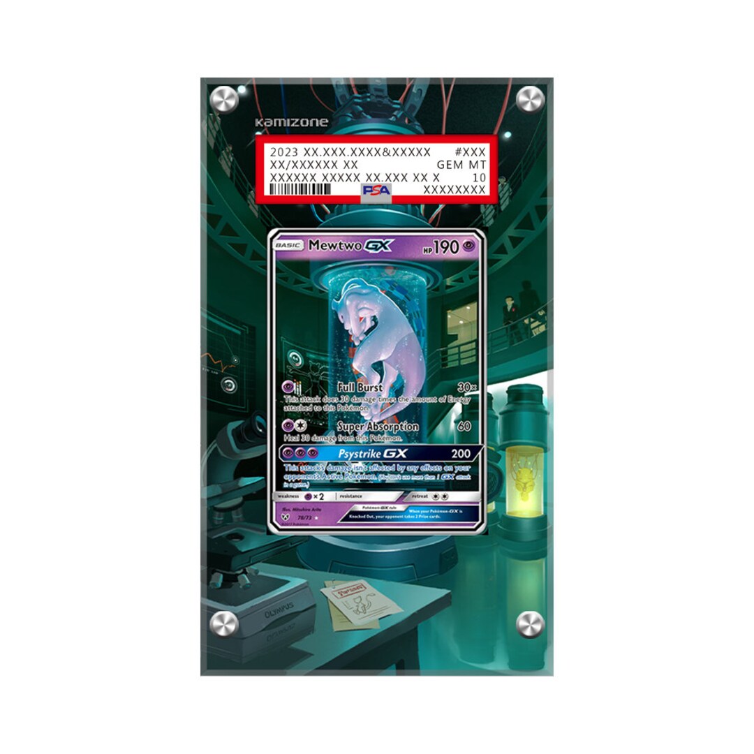 Mewtwo GX 78/73 Pokémon Extended PSA Artwork Protective Card Display ...