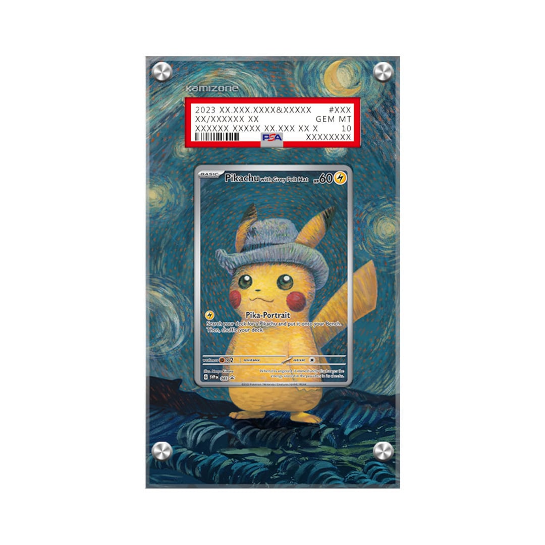 Pikachu With Grey Felt Hat Pokémon Extended PSA Artwork Protective ...