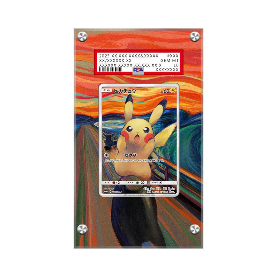 Pikachu 288/SM-P SCREAM Munch - Pokémon PSA Extended Artwork Protective ...