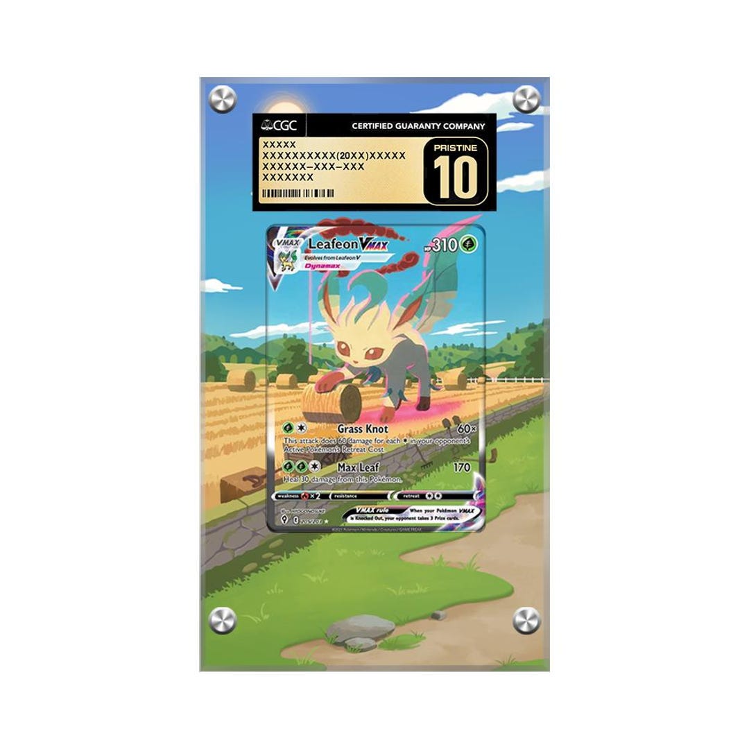 Leafeon VMAX 205/203 Pokémon Extended CGC Artwork Protective Card ...