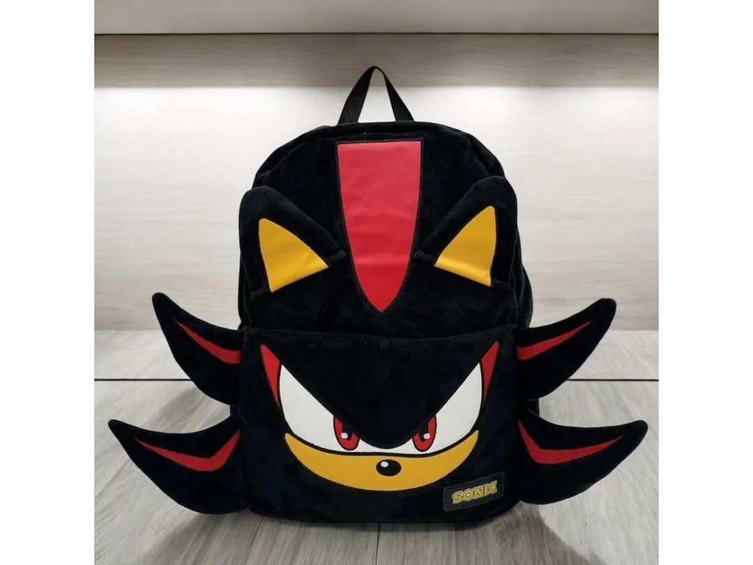 Shadow the Hedgehog Backpack | Cartoon Travel & School Bag | Large ...