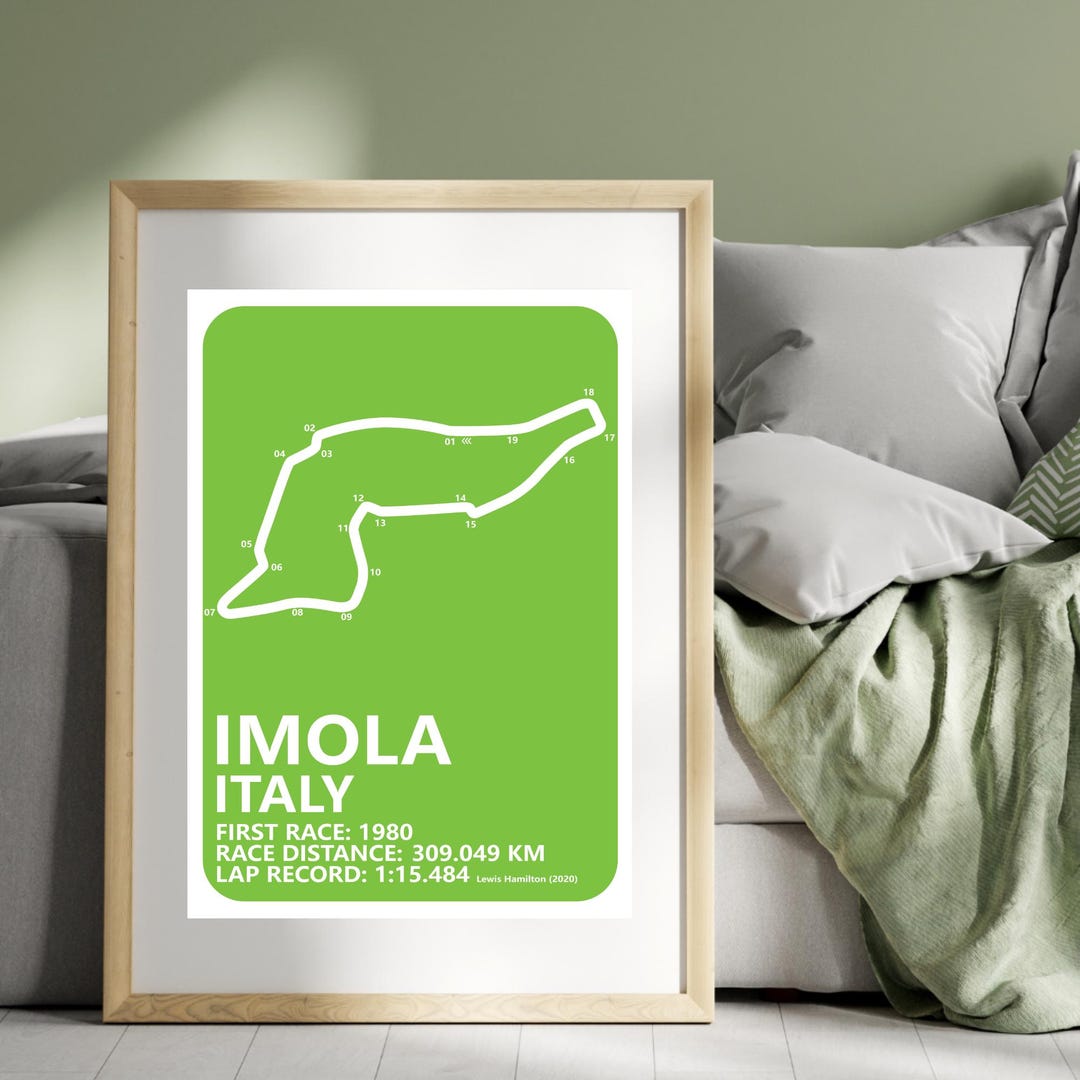 Formula 1 Imola Grand Prix Artwork, F1 Italy GP Printable Poster, Imola ...