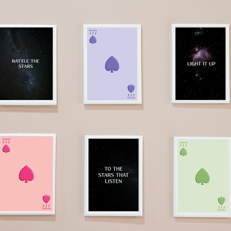 777 Pink Spade Card Wall Poster, Angel Number Card Printable Poster ...