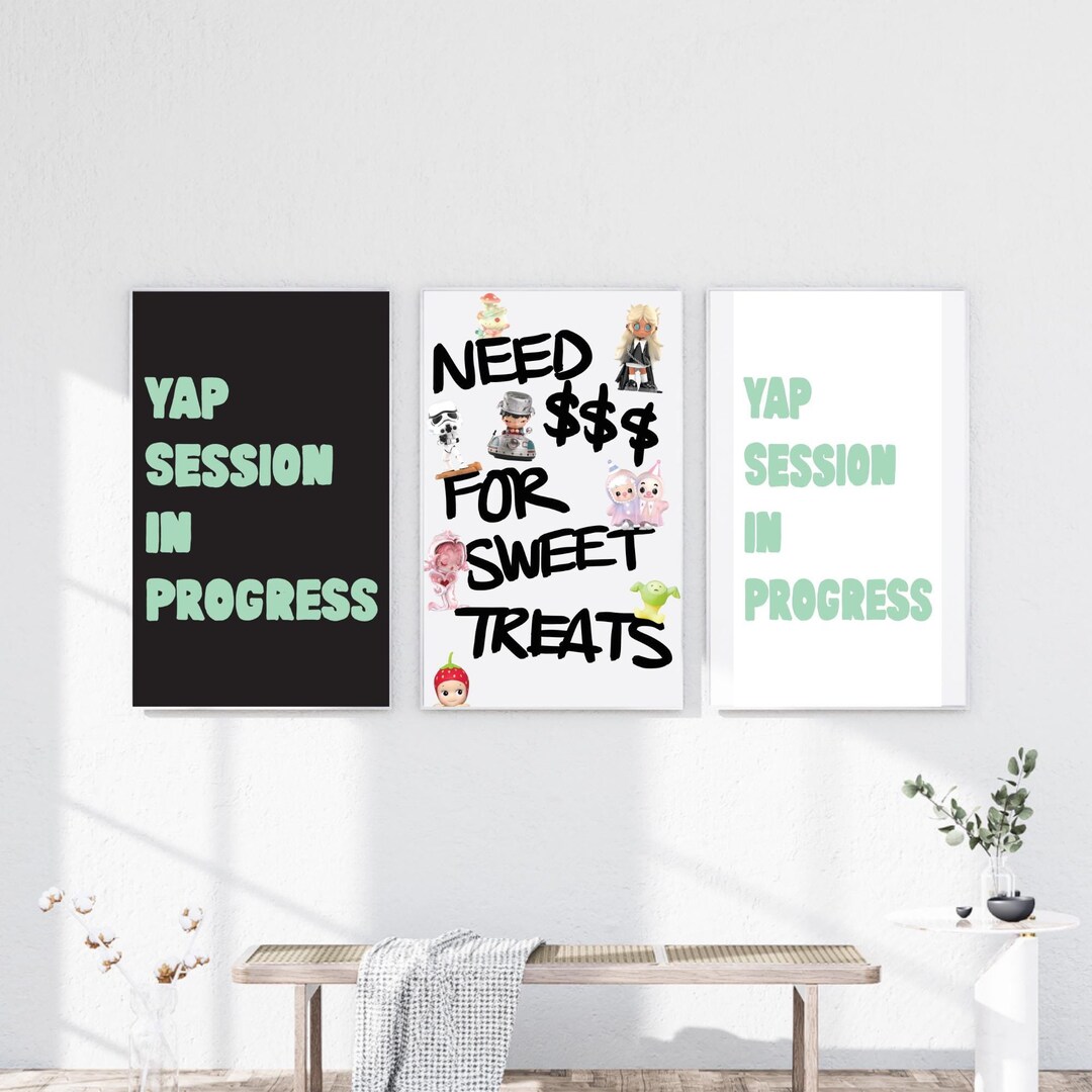 Yap Session in Progress Wall Poster, Entryway Aesthetic Printable ...