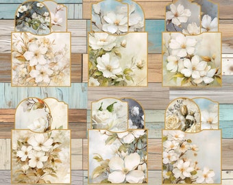 Celestial Moon Printable Pockets and Tags, Junk Journal Ephemera ...