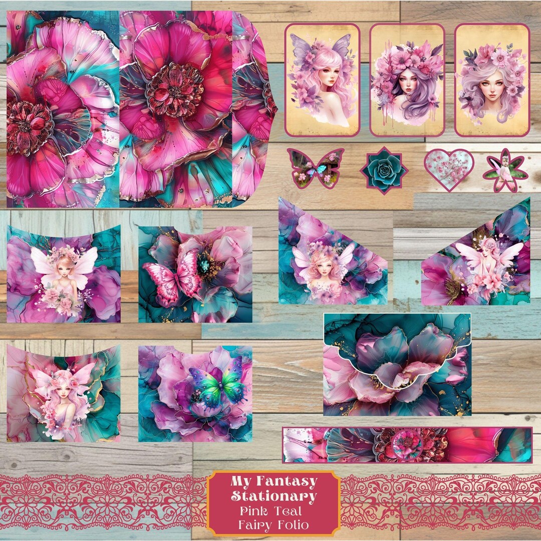 Pink Fairy Junk Journal Printable, Ephemera Set (digital Download) - Etsy