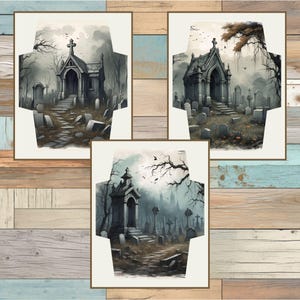 Gothic Cemetery Printable Envelopes, Digital Printable Junk Journals ...