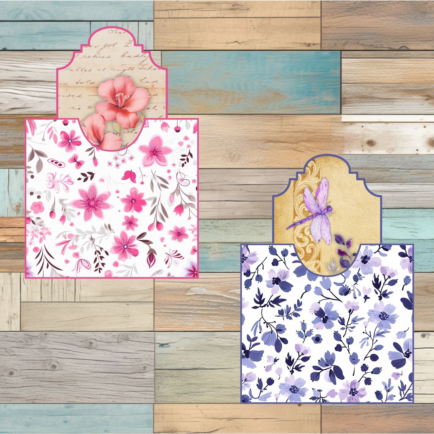 Printable Pockets and Tags, Junk Journal Ephemera, Loaded Pocket Tags ...