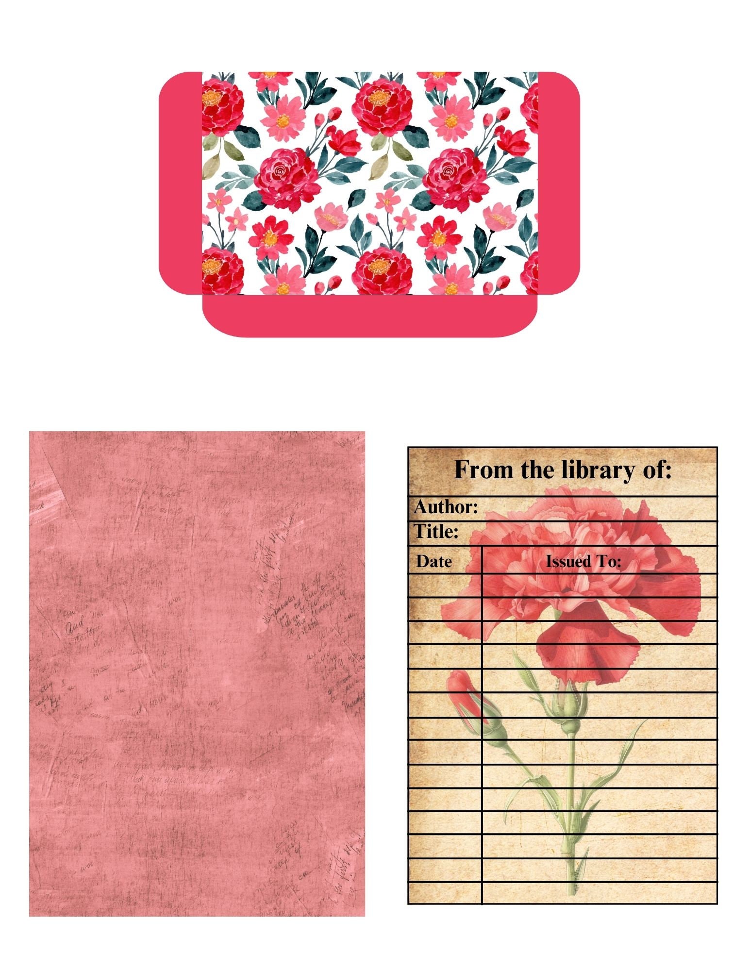 Library Pockets & Cards, Loaded Pocket Tags, Ephemera, Junk Journal ...