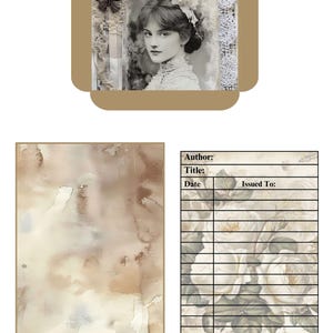 Victorian Women Printable Pockets and Tags, Junk Journal Ephemera (PDF ...