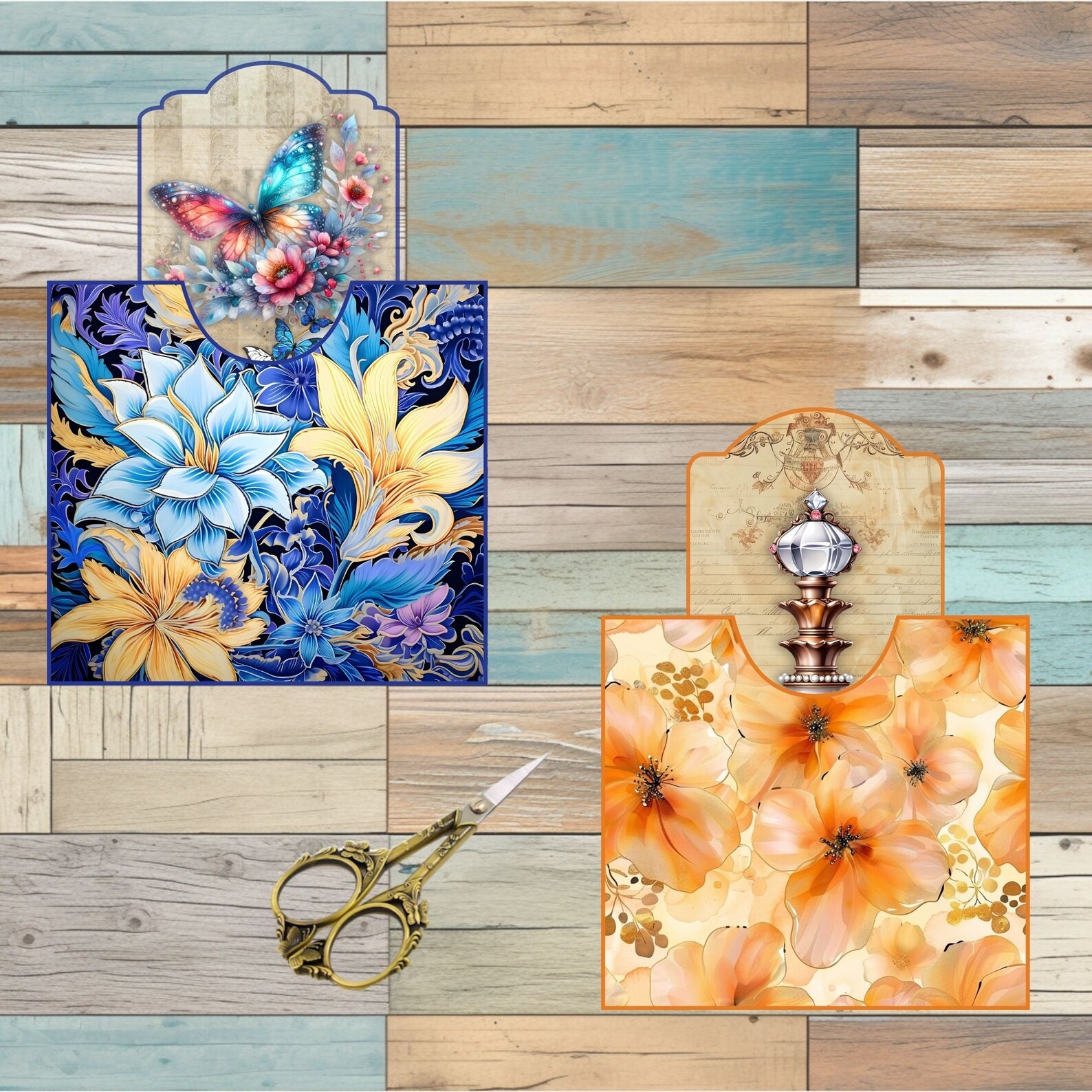 Printable Pockets and Tags, Junk Journal Ephemera, Loaded Pocket Tags ...