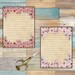 Pink Flowers Printable Stationery, Vintage Writing Paper (digital ...