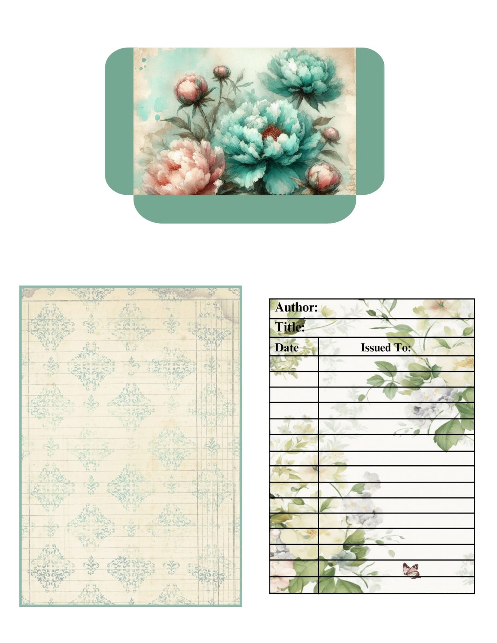 Library Pockets & Cards, Loaded Pocket Tags, Ephemera, Junk Journal ...