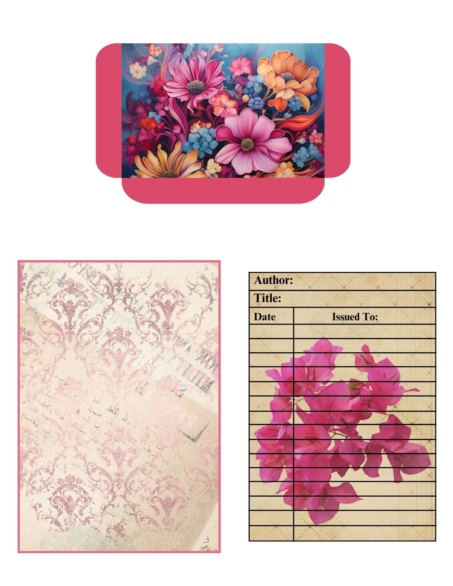 Library Pockets & Cards, Loaded Pocket Tags, Ephemera, Junk Journal ...