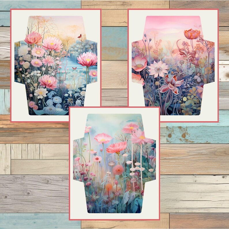 Floral Garden Printable Envelopes, Stationery Kit (digital Download) - Etsy