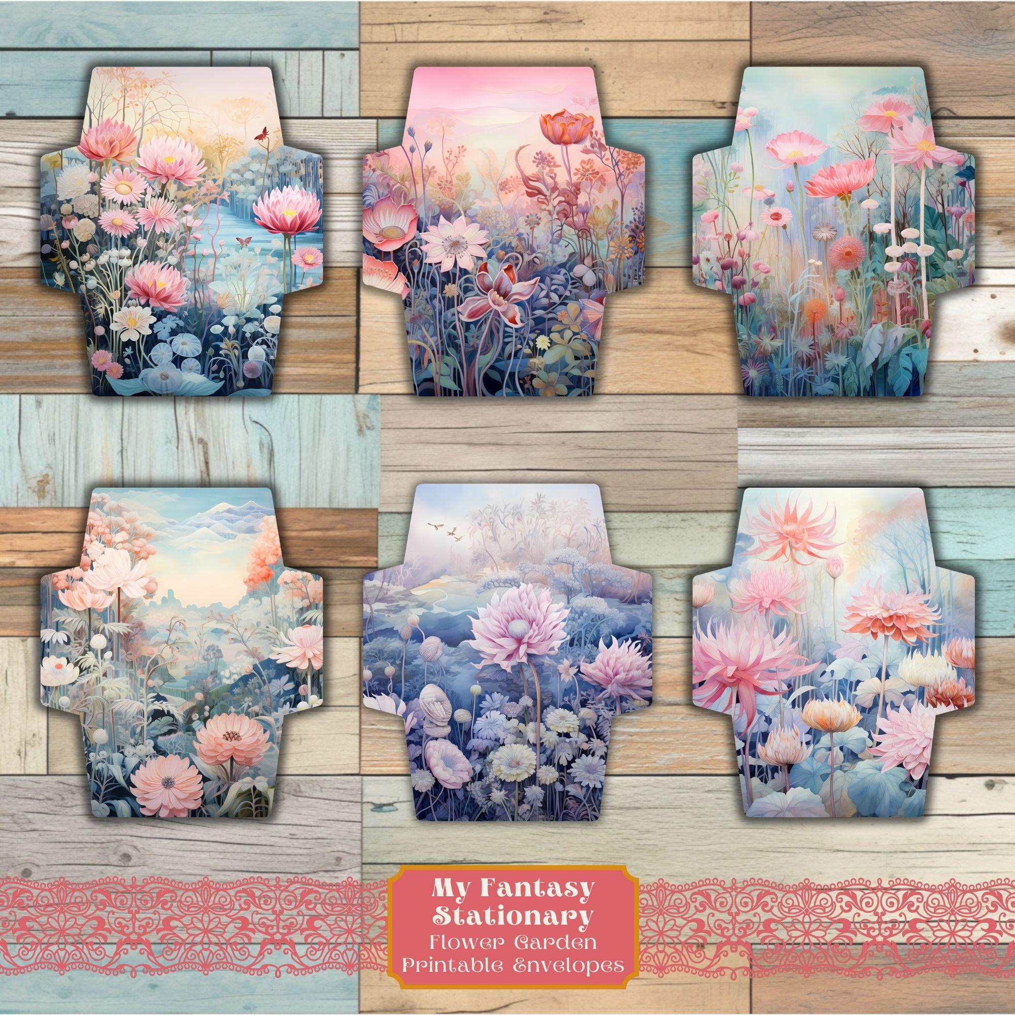 Floral Garden Printable Envelopes, Stationery Kit (digital Download) - Etsy