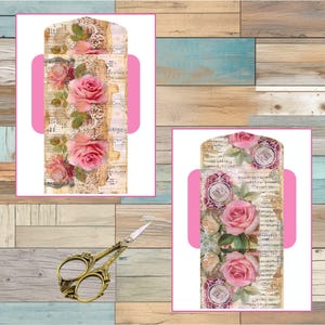 Pink Roses Printable Envelopes, Digital Printable Junk Journal, Mail ...