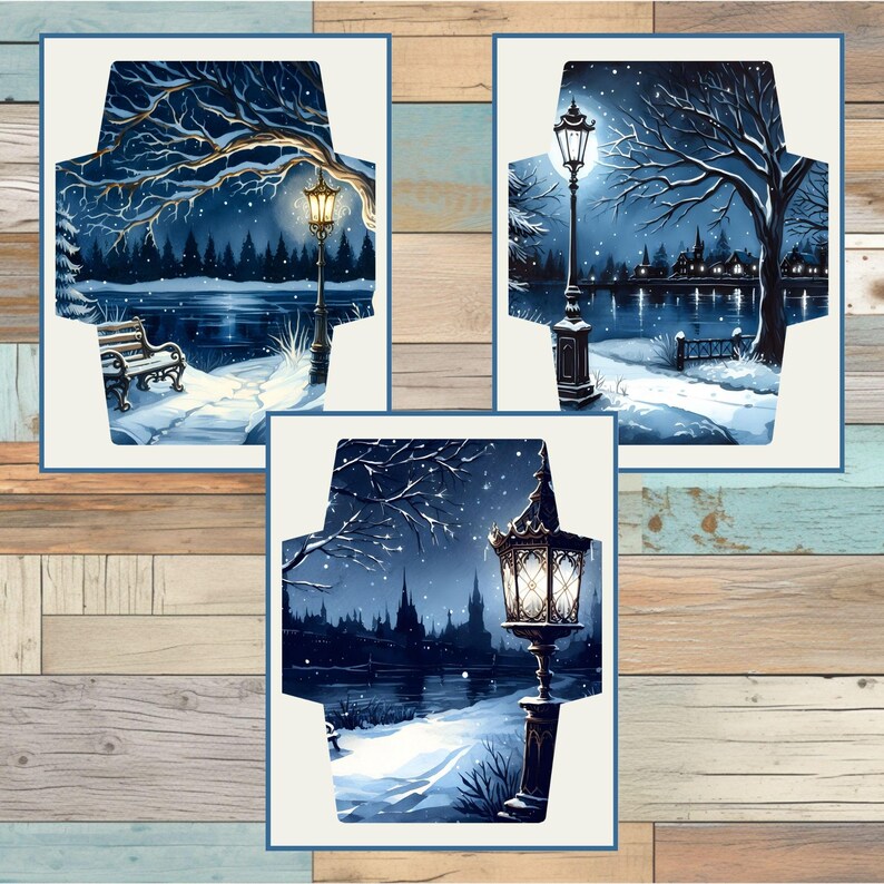 Gothic Winter Printable Envelopes, Digital Printable Junk Journals ...