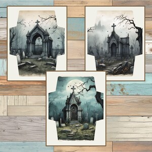 Gothic Cemetery Printable Envelopes, Digital Printable Junk Journals ...
