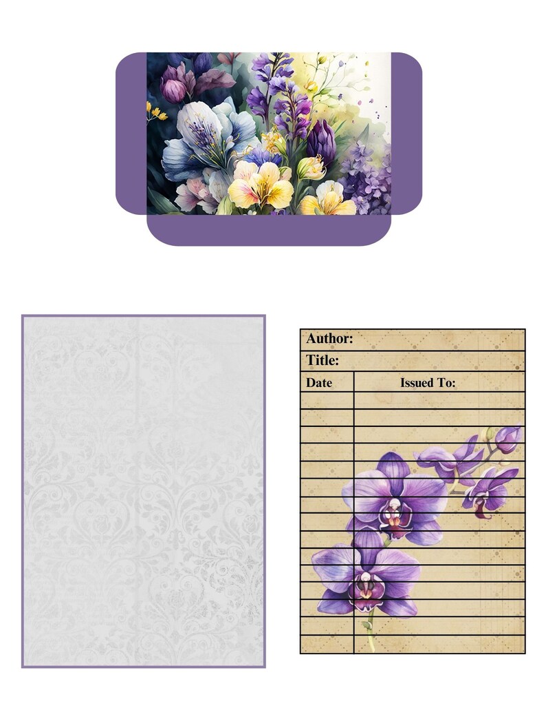 Library Pockets & Cards, Loaded Pocket Tags, Ephemera, Junk Journal Pockets, Embellishments ...