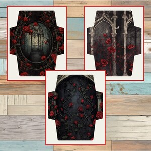 Gothic Red Roses Printable Envelopes, Digital Printable Junk Journals ...