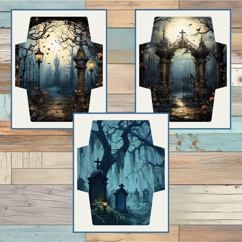 Gothic Gardens Printable Envelopes, Digital Printable Junk Journals ...