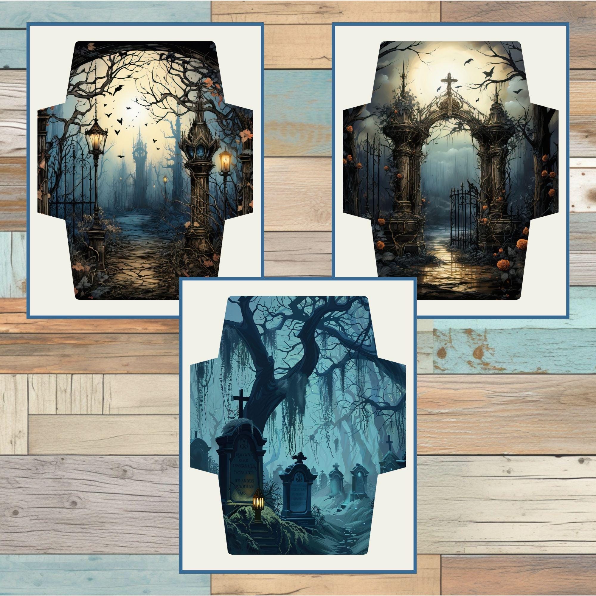 Gothic Gardens Printable Envelopes, Digital Printable Junk Journals ...