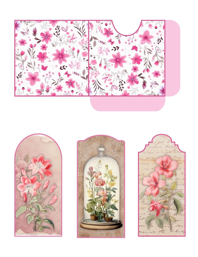 Printable Pockets and Tags, Junk Journal Ephemera, Loaded Pocket Tags ...