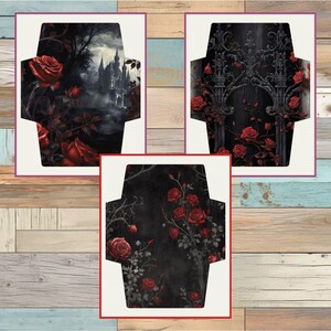 Gothic Red Roses Printable Envelopes, Digital Printable Junk Journals ...