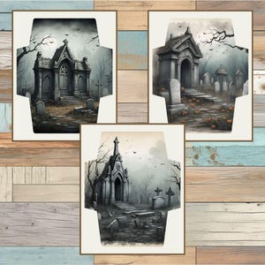 Gothic Cemetery Printable Envelopes, Digital Printable Junk Journals ...