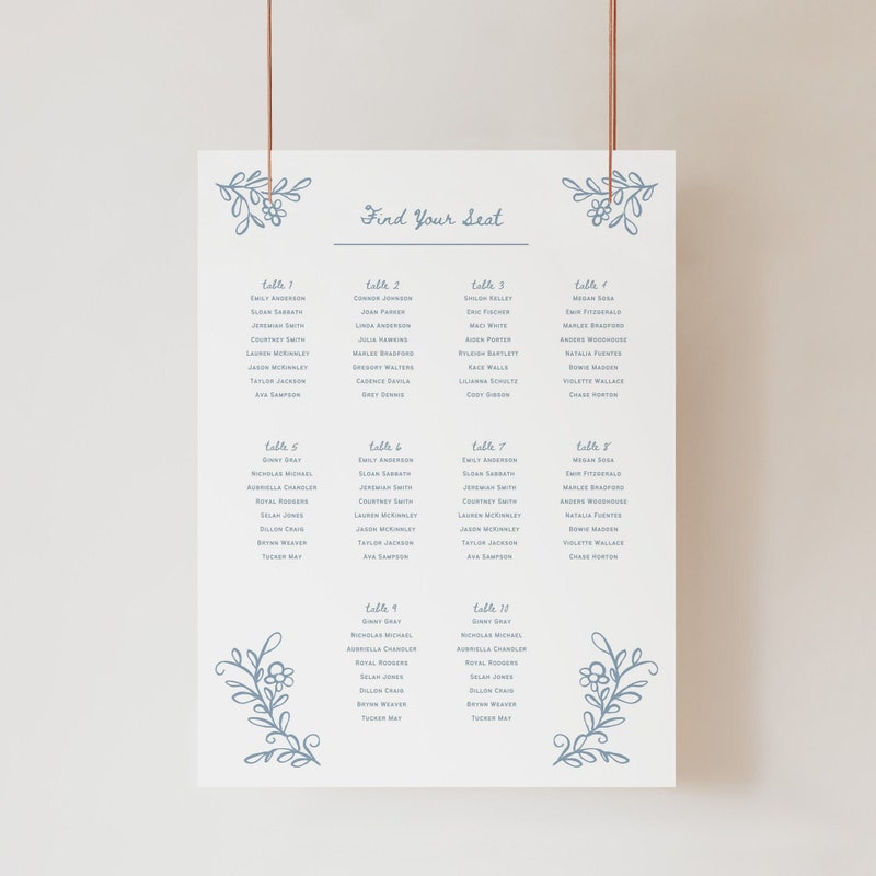 Seating Chart Frame - Etsy