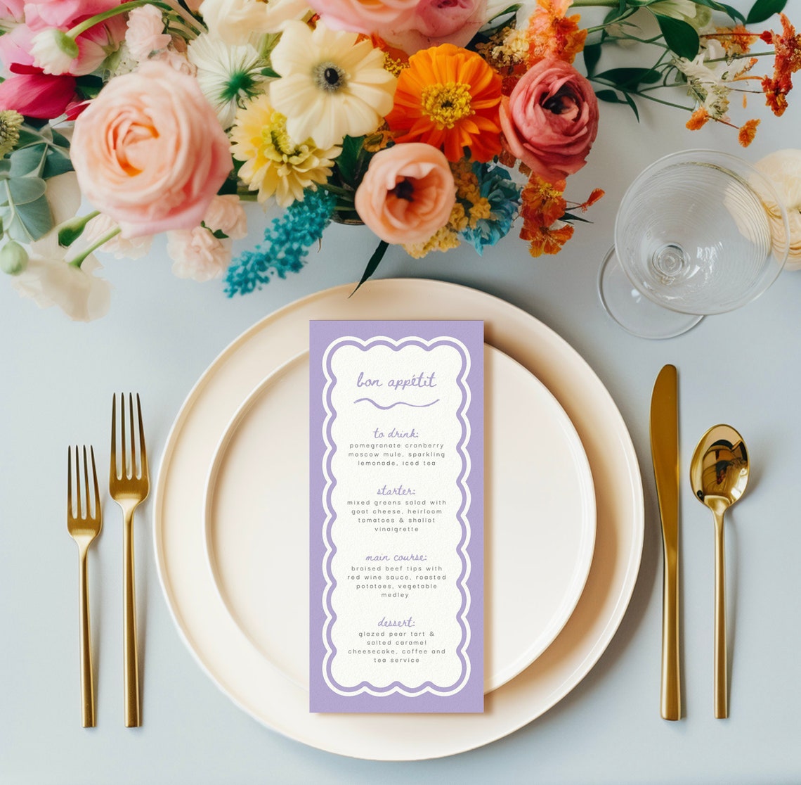 RECEPTION MENU, Bar Drinks Menu, Soft Scallop, Grand Millennial ...