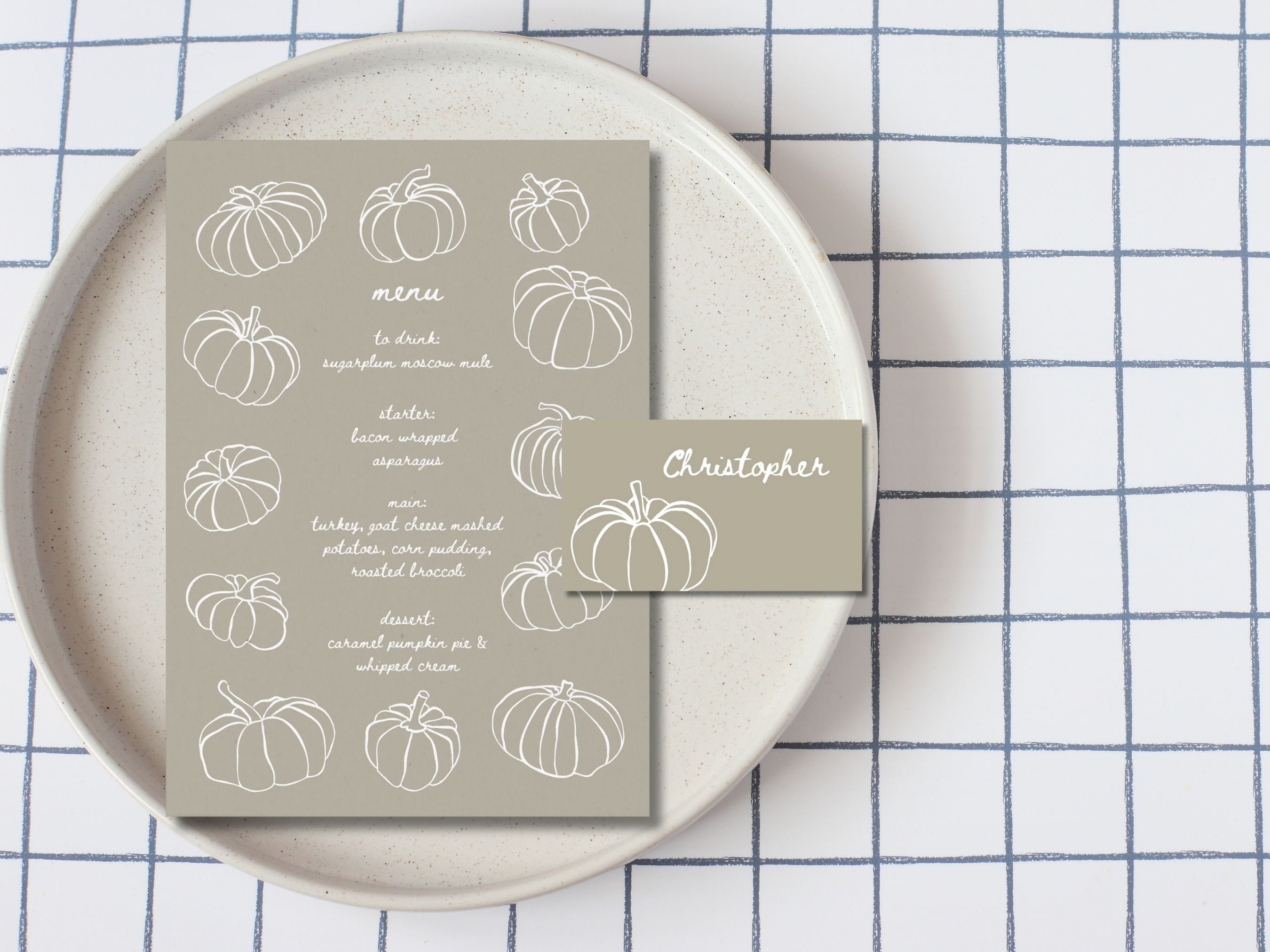 Boho Neutral Fall Autumn Menu Bundle Template, Dinner Party Menu, Hand ...