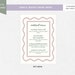 Bar + Drinks Menu, Simple Wave Border Menu, Printable Reception Menu ...