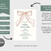 Big Bow Invitation Template, DIY Holiday Party Invitation, Hand-drawn ...
