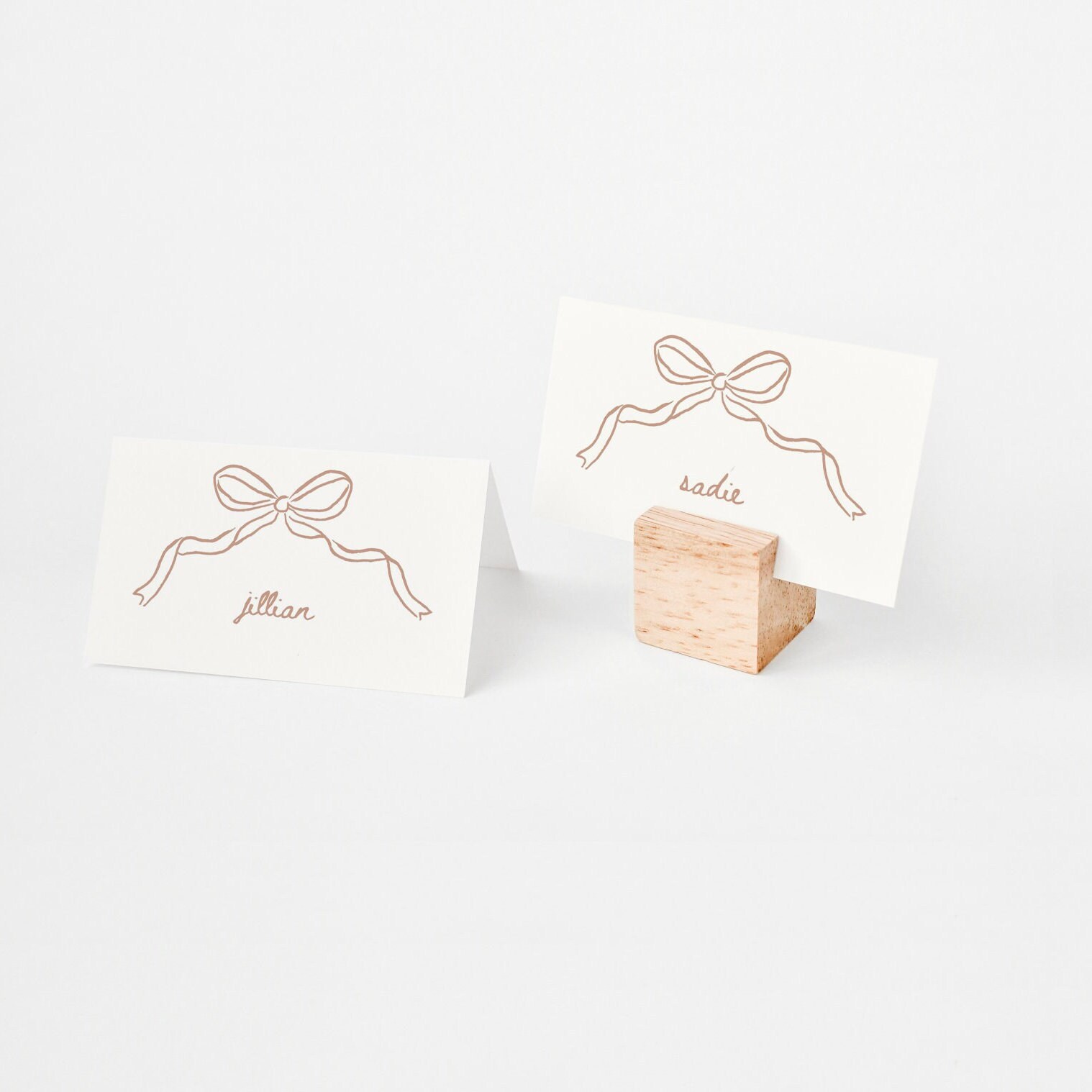 Hand-drawn Bow Menu & Placecard Template, DIY Bow Brunch Menu, Hand ...