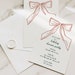 Big Bow Invitation Template, DIY Holiday Party Invitation, Hand-drawn ...